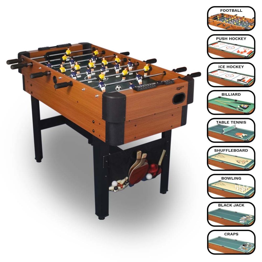 Campus-XT Multigame table, 9 in 1 | Carromco sportaddicts